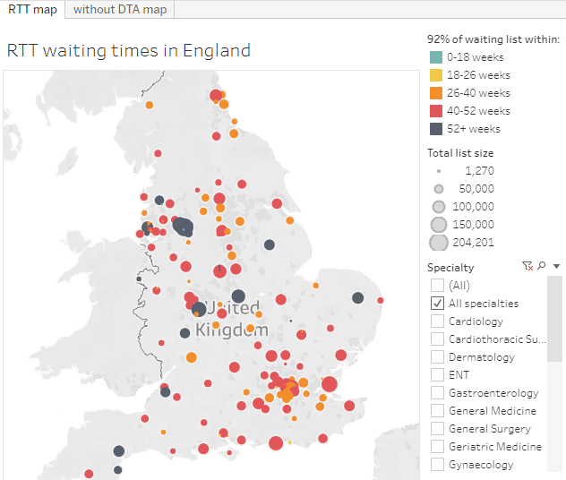 Mapped: RTT waiting times | News | Health Service Journal