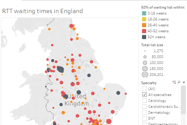 Mapped: RTT waiting times | News | Health Service Journal
